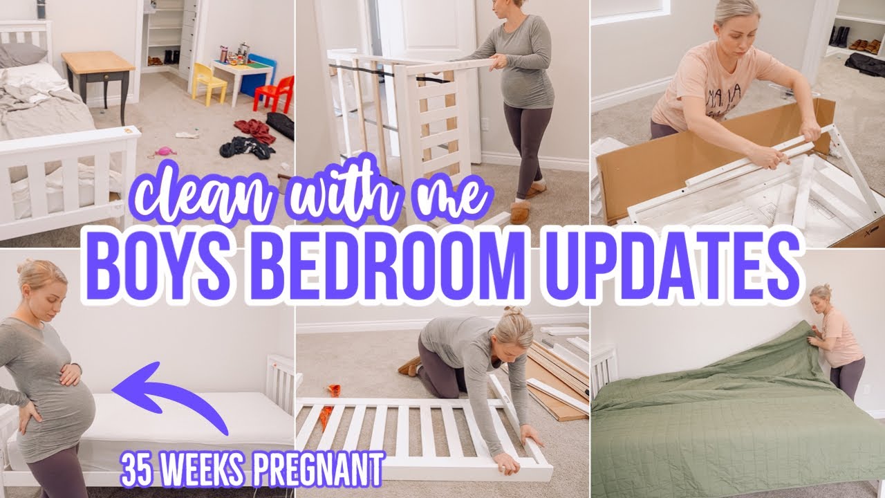CLEAN WITH ME & ROOM UPDATES // GETTING THE HOUSE READY FOR BABY ...
