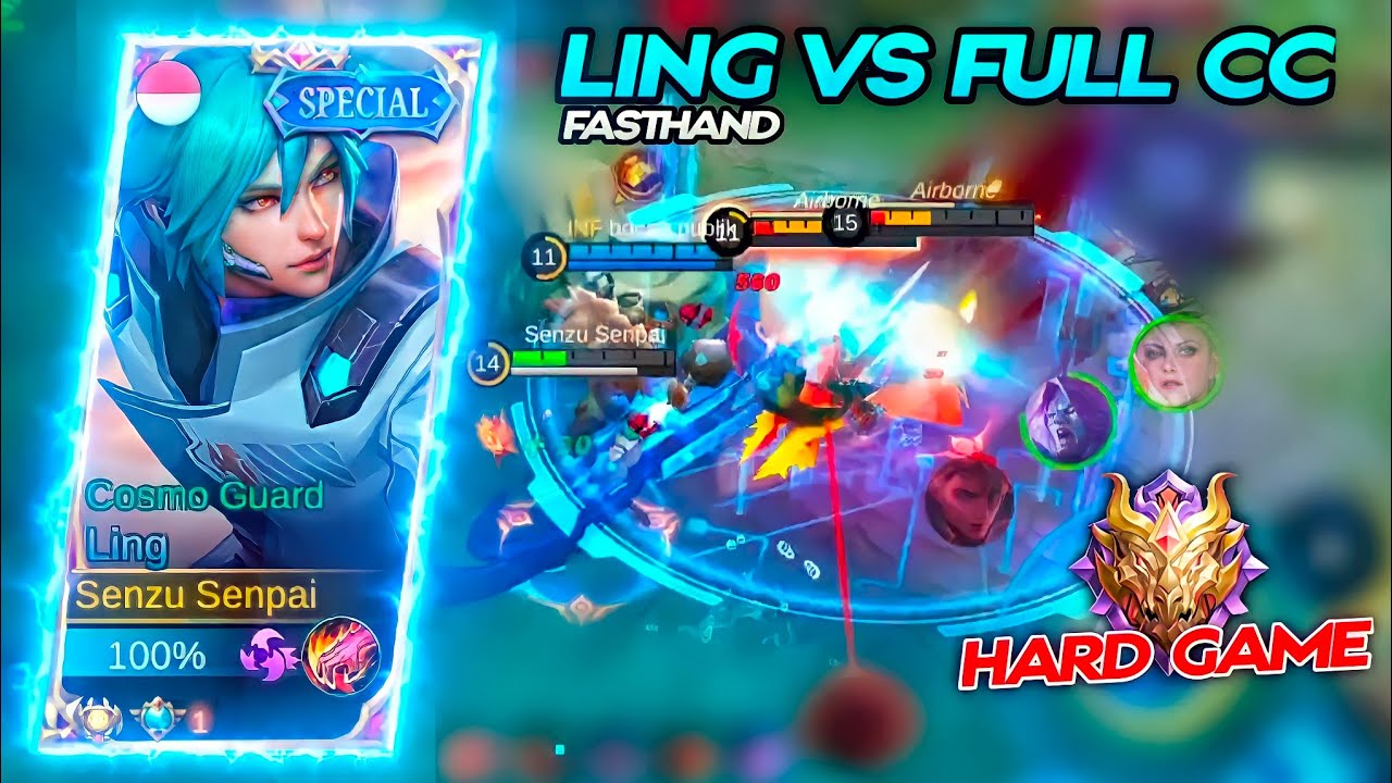 HARD GAME LING VS FULL CC | BUT I CAN WIN | Gameplay Ling FastHand 2022 ...