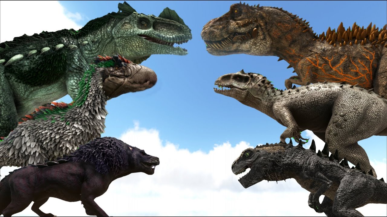 Sid's Hybrids VS Jurassic Park! ARK Mod Battle - YouTube