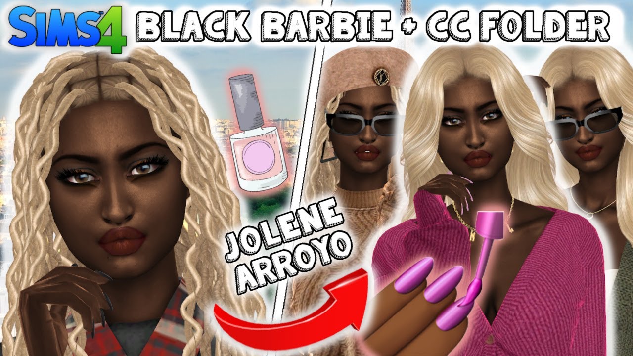 Black Barbie - Sims 4 CAS + CC Folder & Sim Download - YouTube