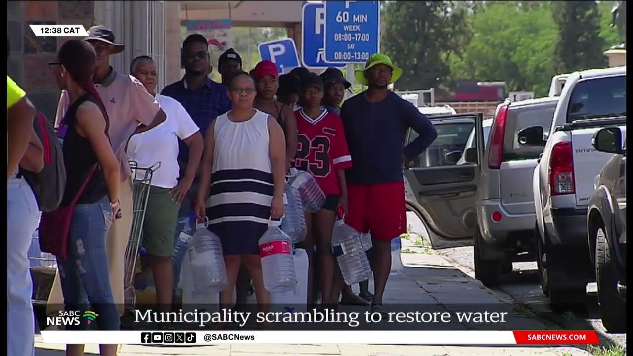 Kimberley's Sol Plaatje Municipality scrambling to restore water - YouTube