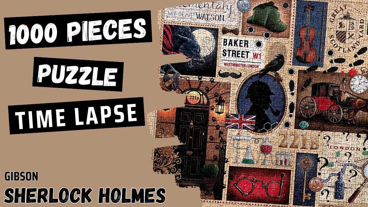 Sherlock Holmes 1000 Pieces | Gibson Puzzle | Time Lapse - YouTube