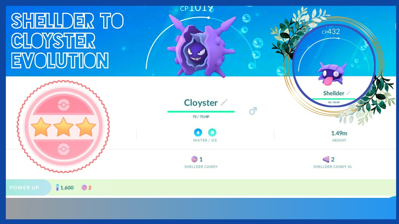 Shellder Evolution Chart