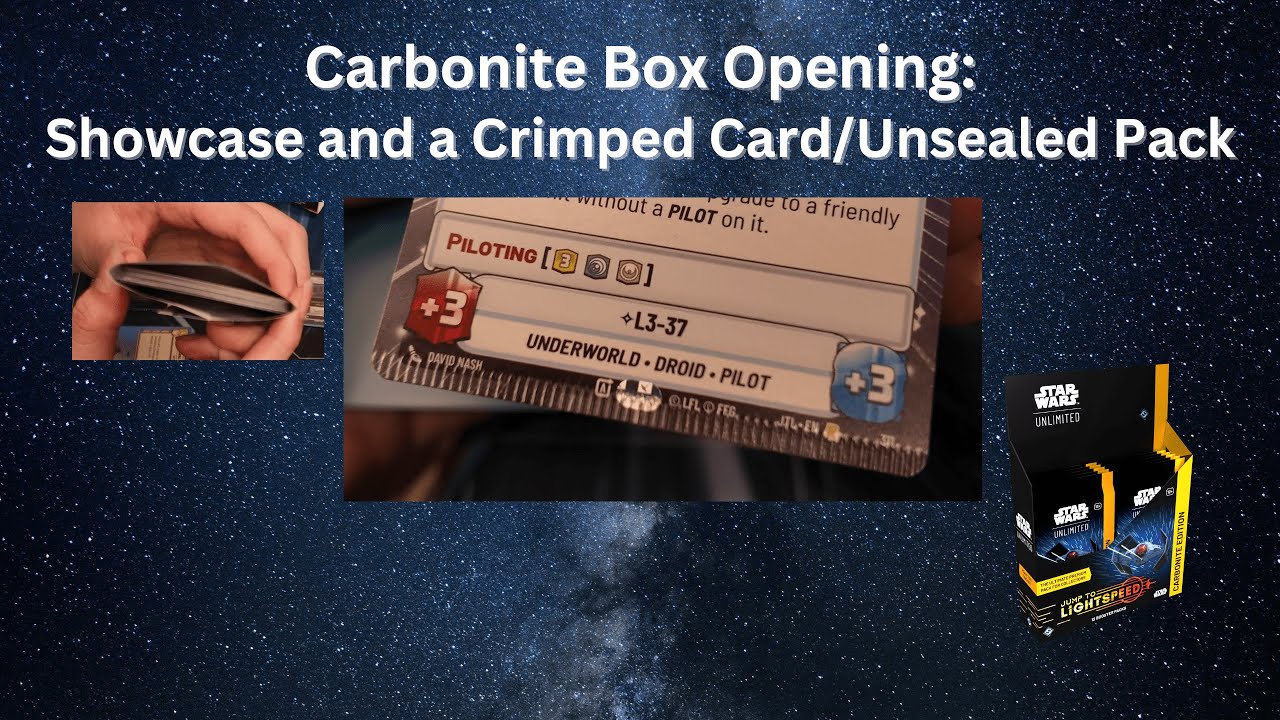 Crimped Rare Card and Showcase! Carbonite Box Opening | Star Wars ...