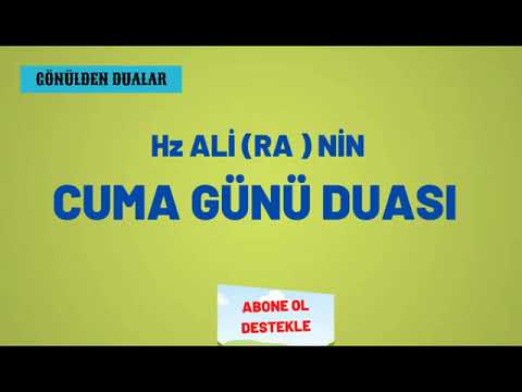Hz ALİ (RA ) NİN CUMA GÜNÜ DUASI