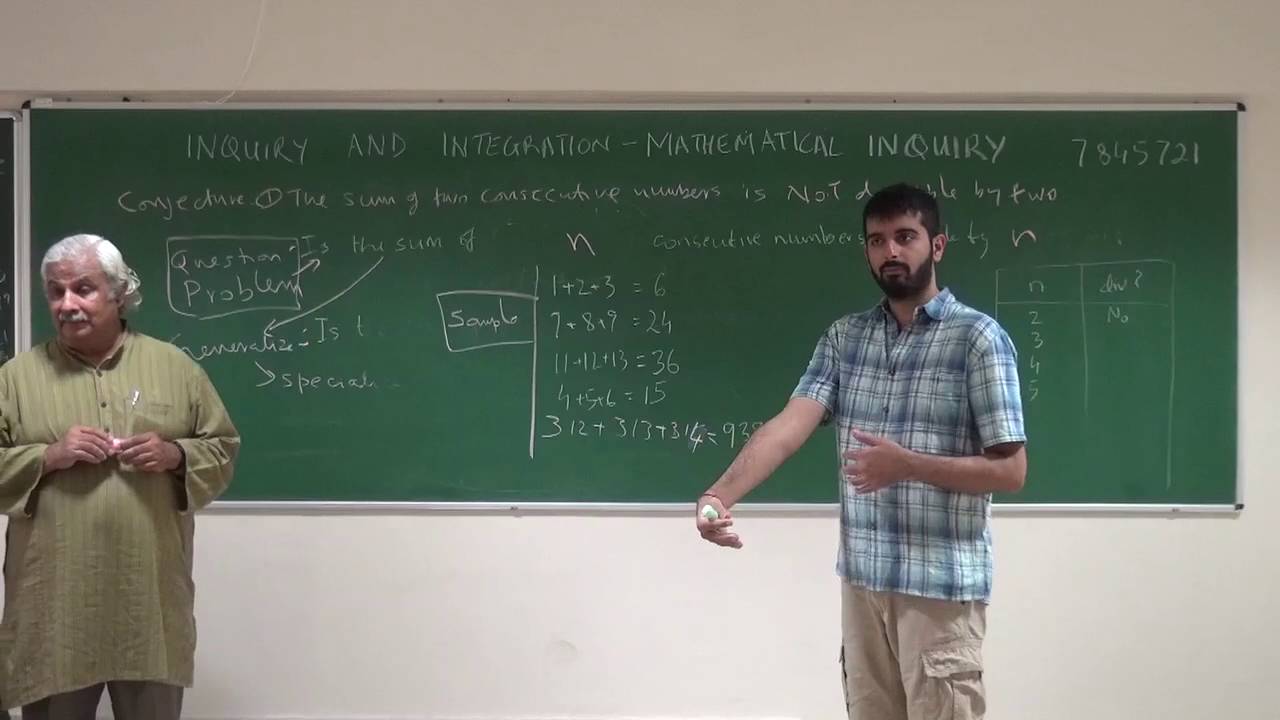 Mathematical Inquiry Part 2: Conjecturing, Generalizing and Proving ...