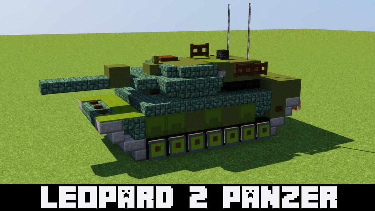 Minecraft Tutorial: How to build a Leopard 2 Panzer - YouTube