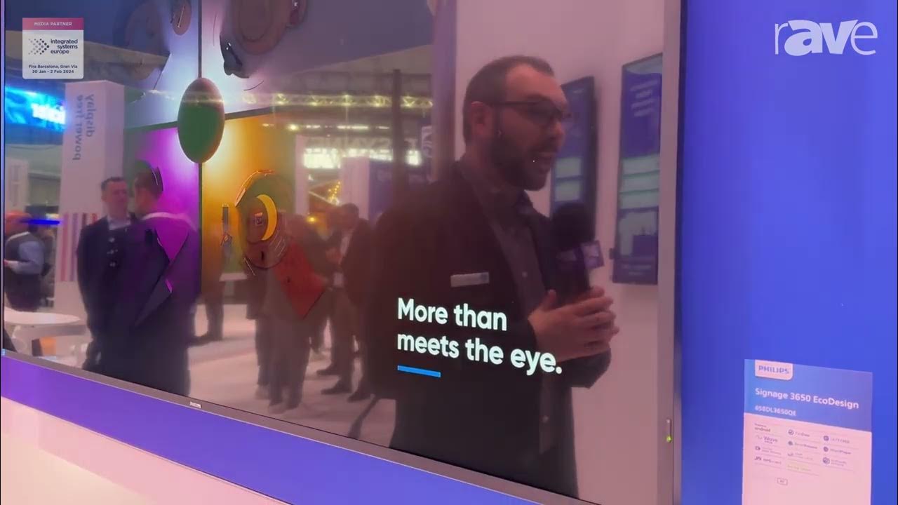 ISE 2024: PPDS Showcases Energy-Efficient Philips Signage 3650 EcoDesign Display - YouTube