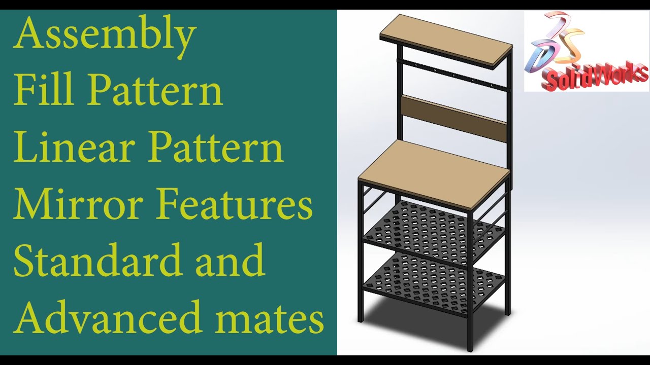 Designing a $250 kitchen shelf in Solidworks | Solidworks Tutorial for ...