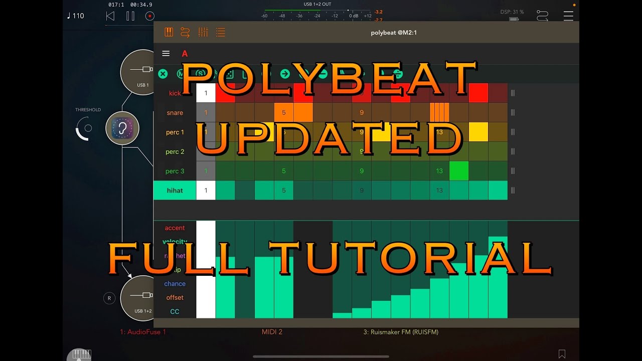 POLYBEAT - Polyrhythmic Drum Sequencer - UPDATED - Tutorial for the iPad - YouTube