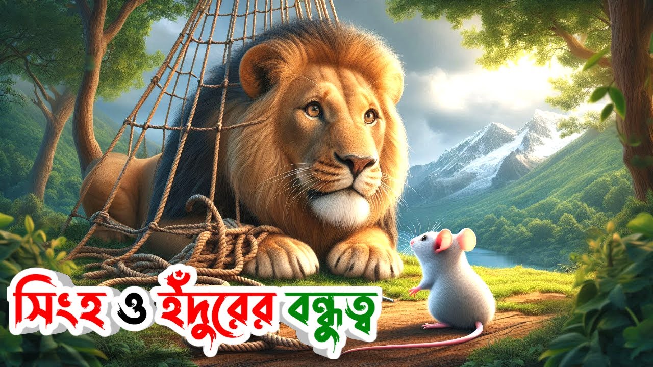 সিংহ ও ইঁদুর | Lion and Mouse The Untold Bangla Story | Bengali Moral ...