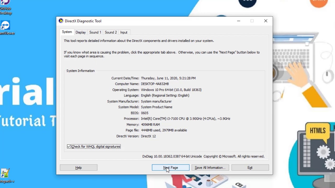 How To Check Your Computer Configuration Bangla Tutorial Youtube 6206