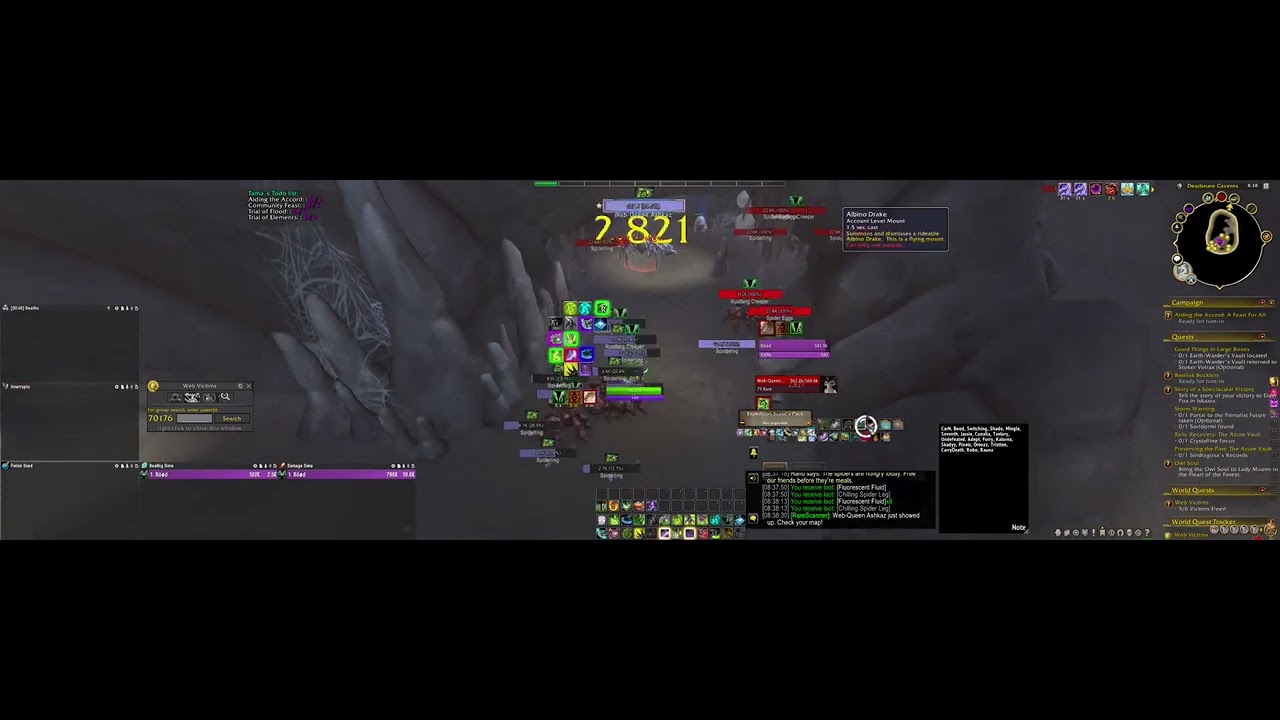 Web-Queen Ashkaz RARE mob - World of Warcraft - Dragonflight - location ...