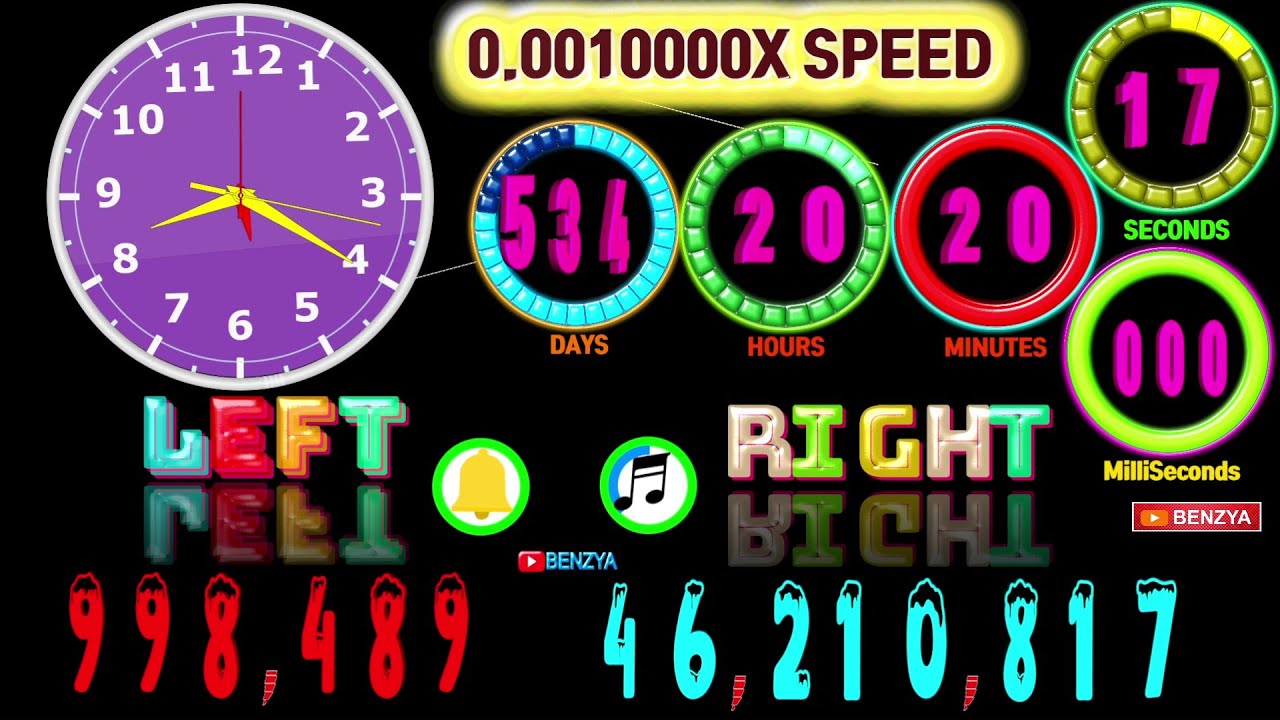 RIGHT(36) and LEFT(36) countdown timer alarm🔔Speed feeling - YouTube