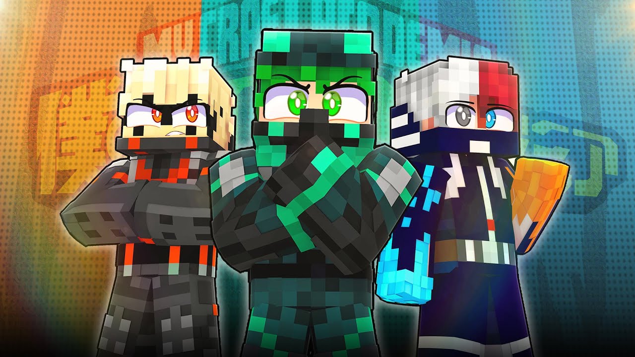 The Big Three Team Up in HARDCORE Minecraft【My Craft Academia S2. E1 ...