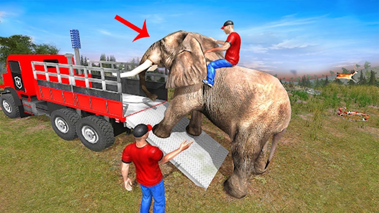 Wild Elephant Animals Transport Simulator । Zoo Animals Transport Truck ...