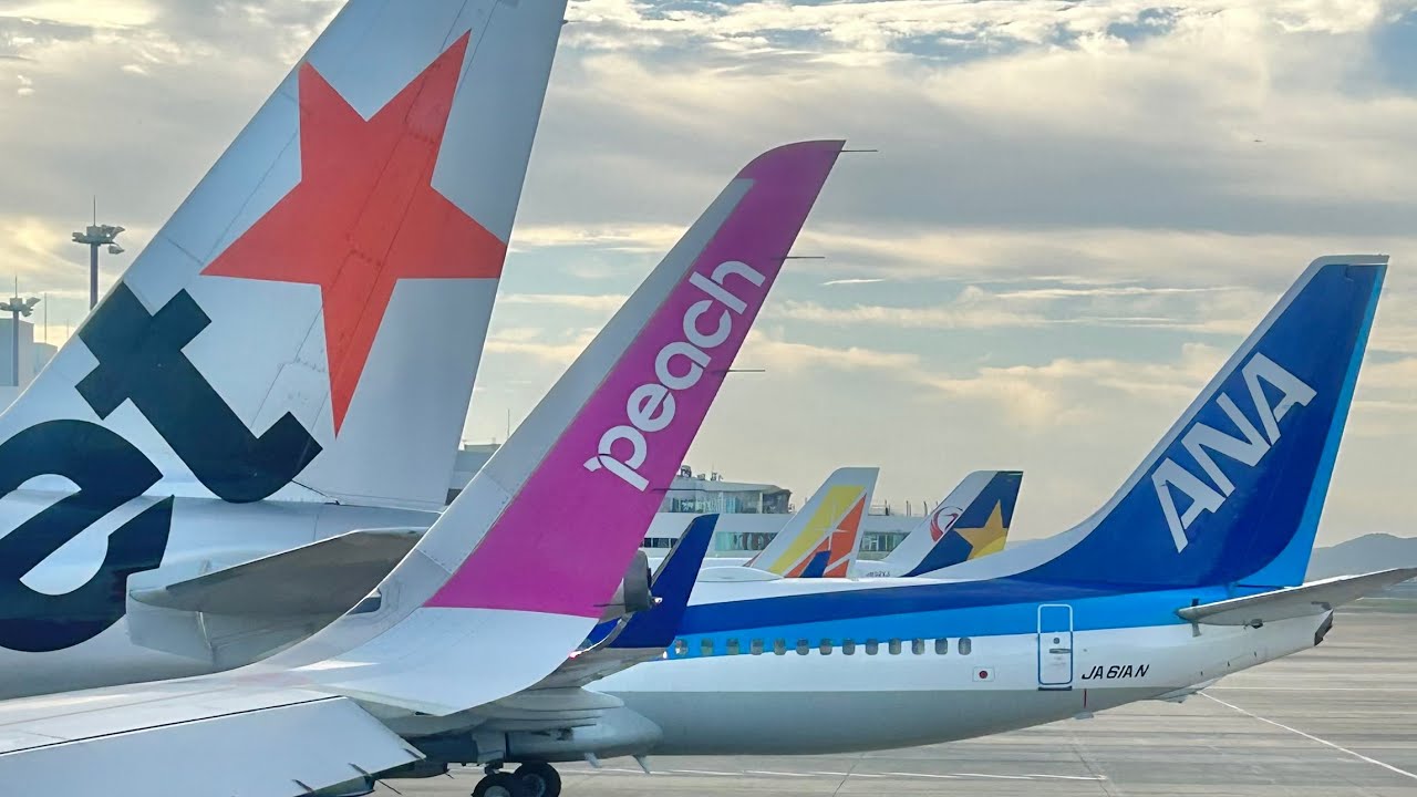 Peach Aviation 福岡空港発（FUK）－成田空港行（NRT） ノーカット MM518便 7時30分発 Airbus A320 ...