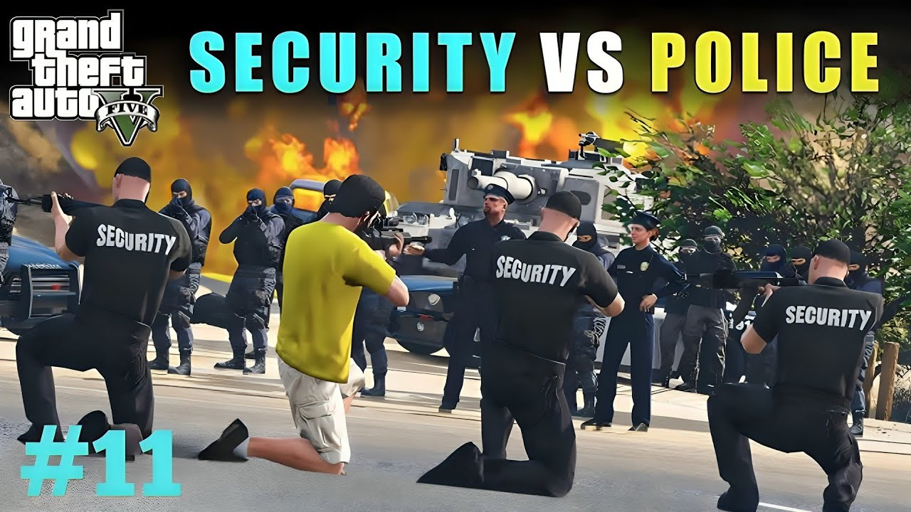 MICHEAL SECURITY VS POLICE I GTA5 GAMEPLAY #11 I GTA5 - YouTube