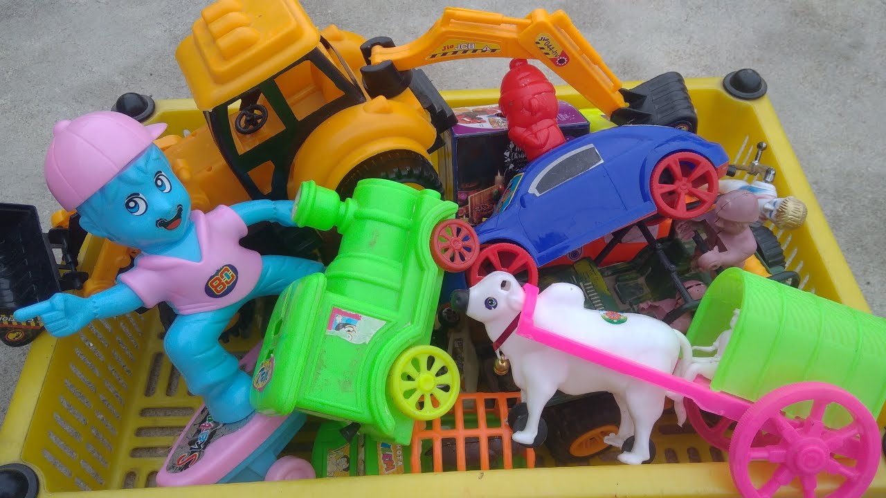 car jcb toy train toys car review and collection - YouTube