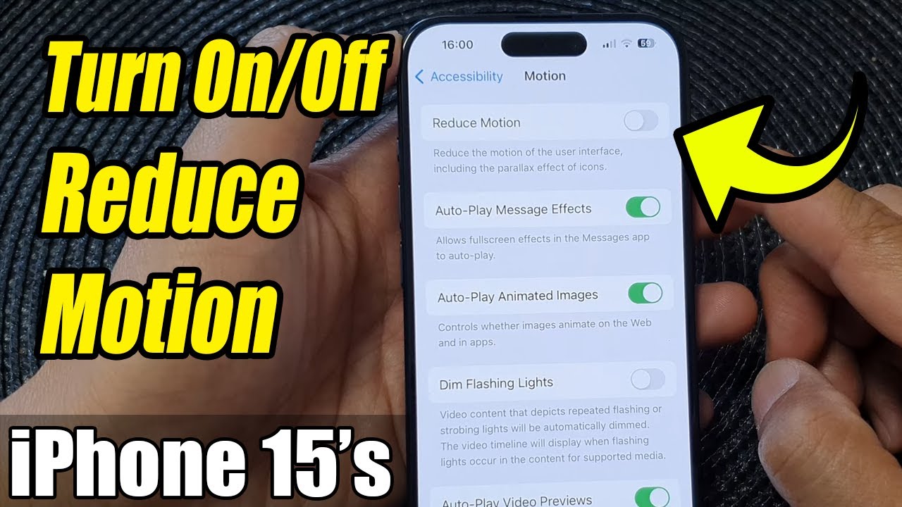 iPhone 15/15 Pro Max: How to Turn On/Off Reduce Motion - YouTube