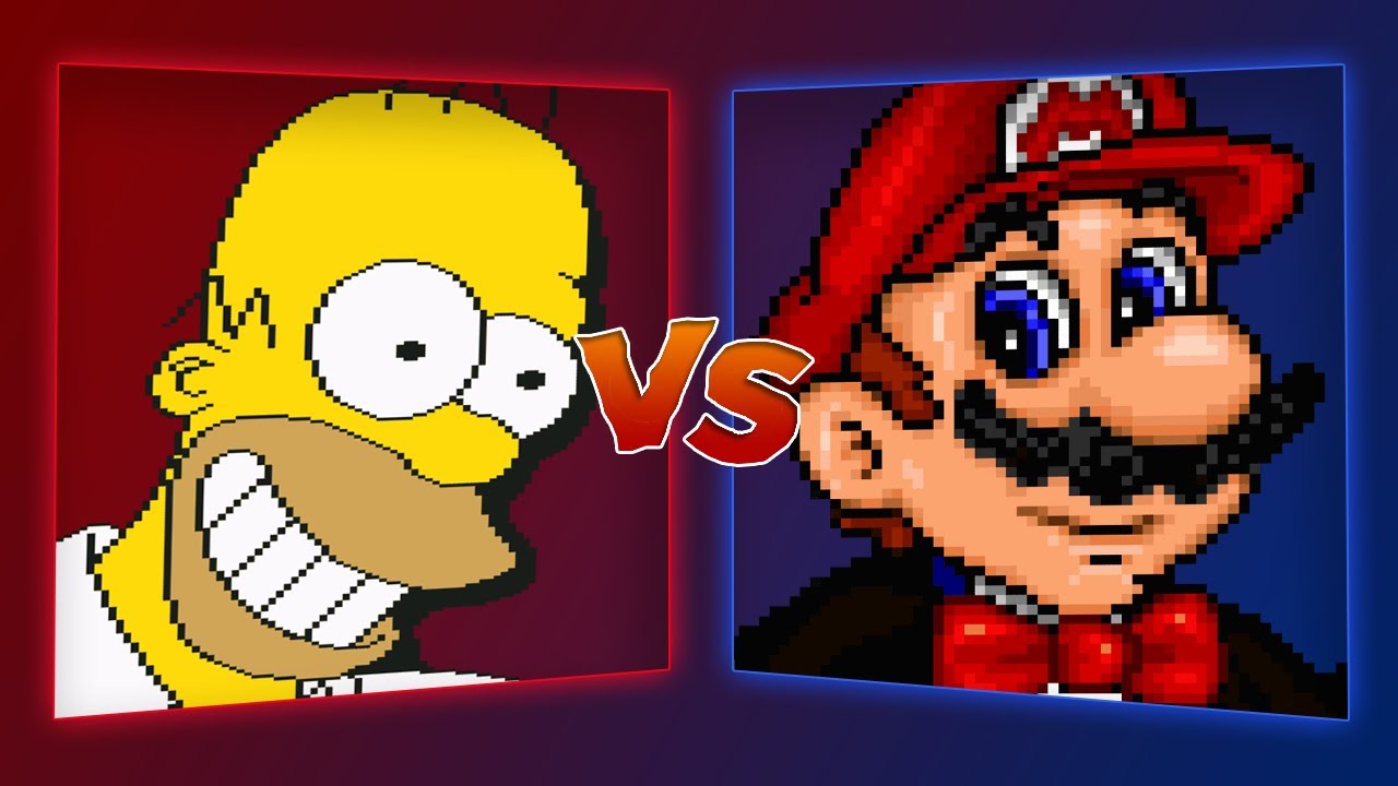 MUGEN Battle - Homer Simpson vs Mario - YouTube