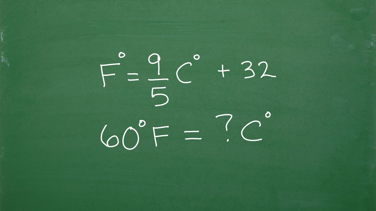 Fahrenheit To Celsius Using This Formula F 9 5 C 32 NEED ALGEBRA