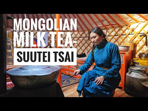 HOW TO MAKE MONGOLIAN MILK TEA- Suutei tsai | What Mongolians eat during winter?