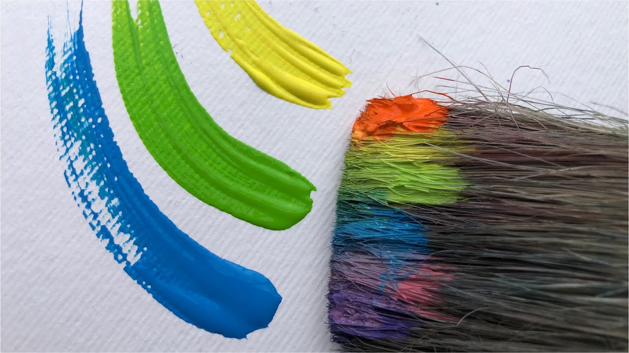 How to draw easy rainbow | easy acrylic tutorial painting - YouTube