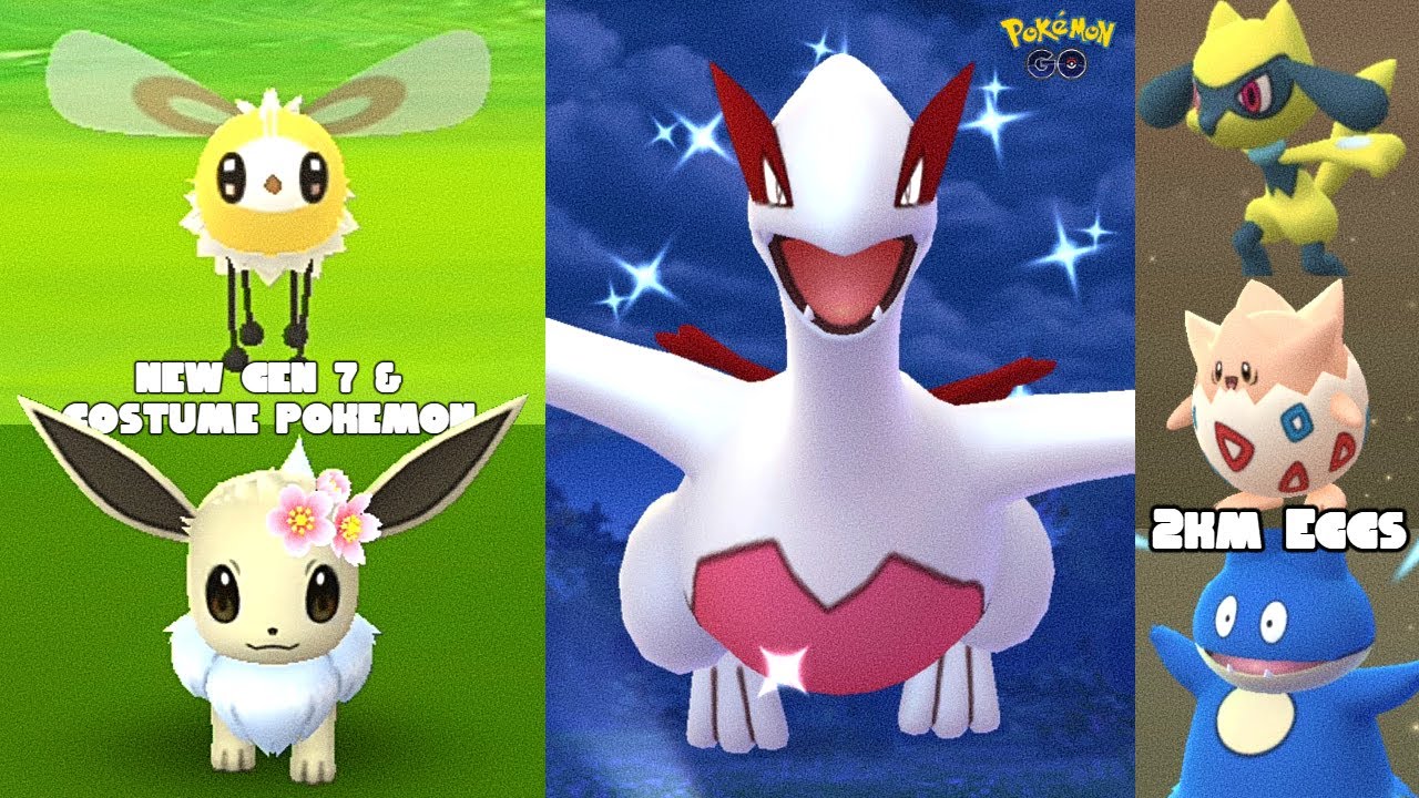 Riolu in 2km eggs! Cutiefly debut & catching shiny lugia in Pokemon GO ...