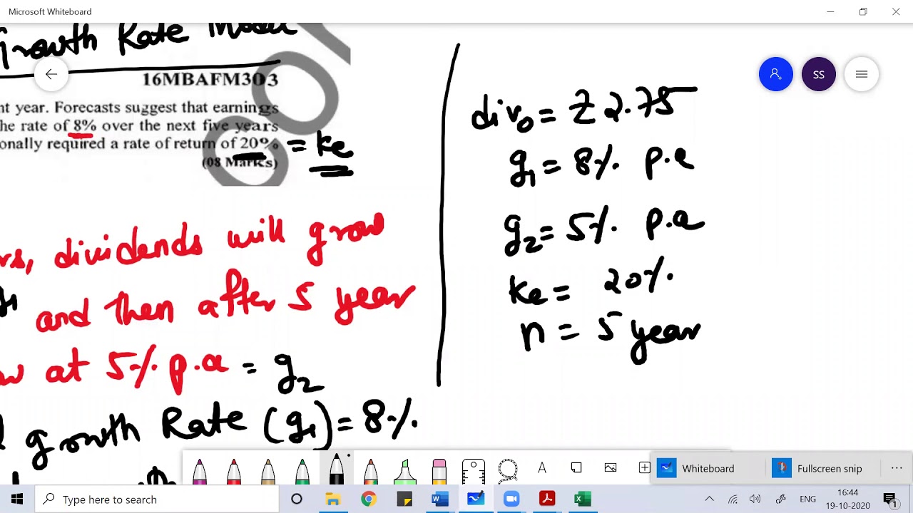 Investment Management Two Stage Growth Rate Model Equity Valuation ...