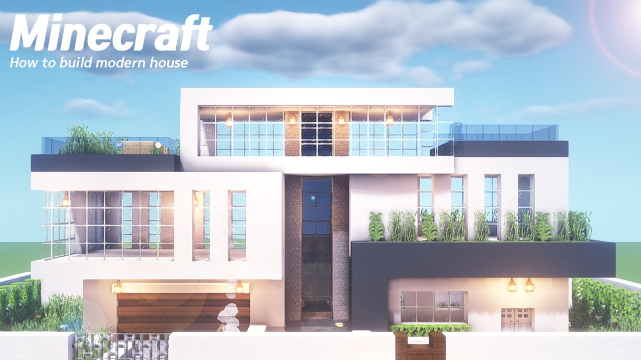 Minecraft :Real Architect Modern House l How to Build(##5) - YouTube