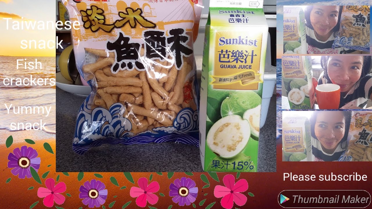 437《 vlog 》- Trying Taiwanese Fish Crackers Snack - YouTube