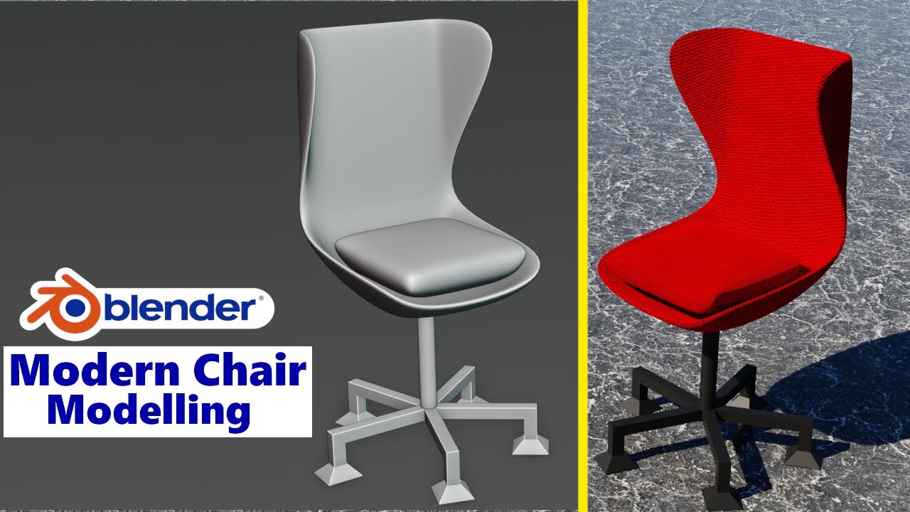 Modern chair modelling tutorial in blender - Blender 3.0, blender 3.1 ...