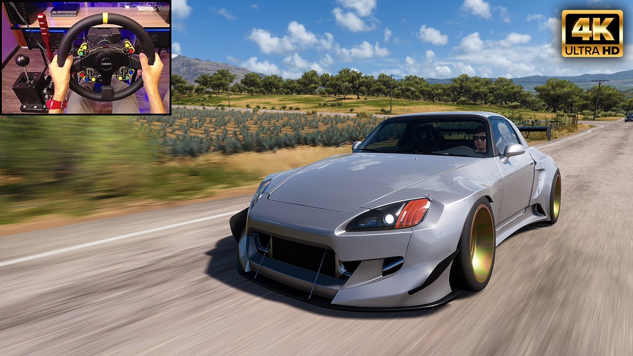 Honda S2000 Widebody | Forza Horizon 5 | Moza R9 Steering Wheel - YouTube