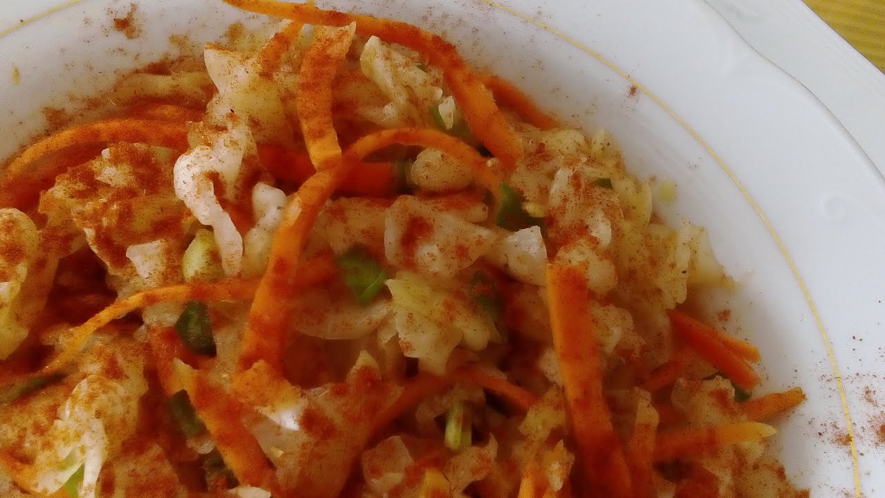 Cómo preparar Saludable Coreana Ensalada de Col - Vegetarian Easy ...