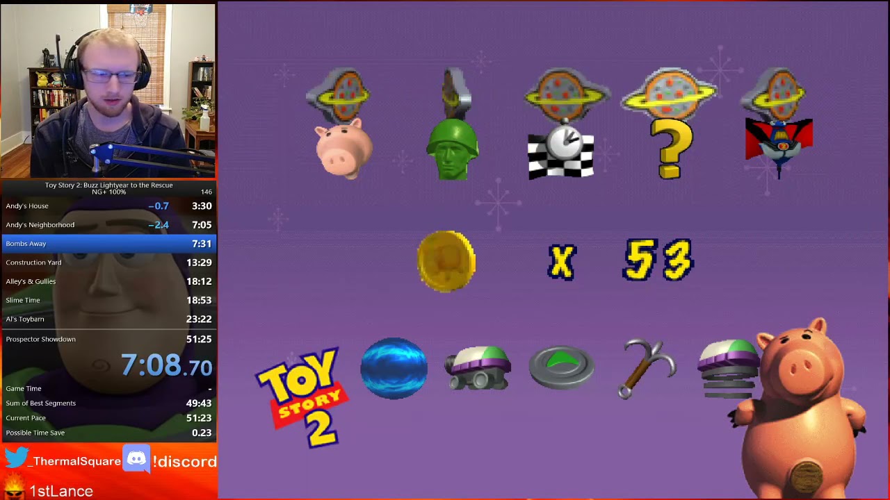 Toy Story 2: Buzz Lightyear to the Rescue (PC) 100% NG+ Speedrun - (49: ...