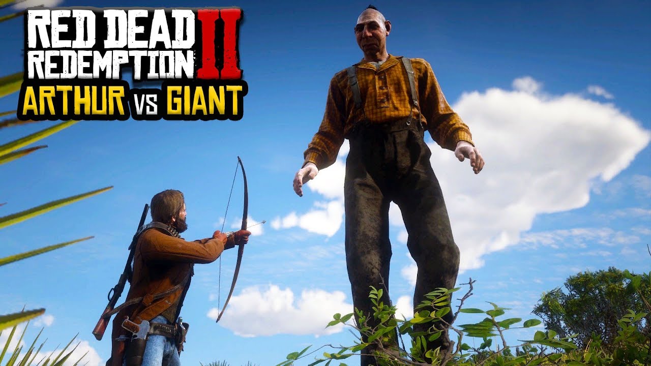 ARTHUR Fights GIANT man | RDR2 Pc Mods | Funny moments - YouTube