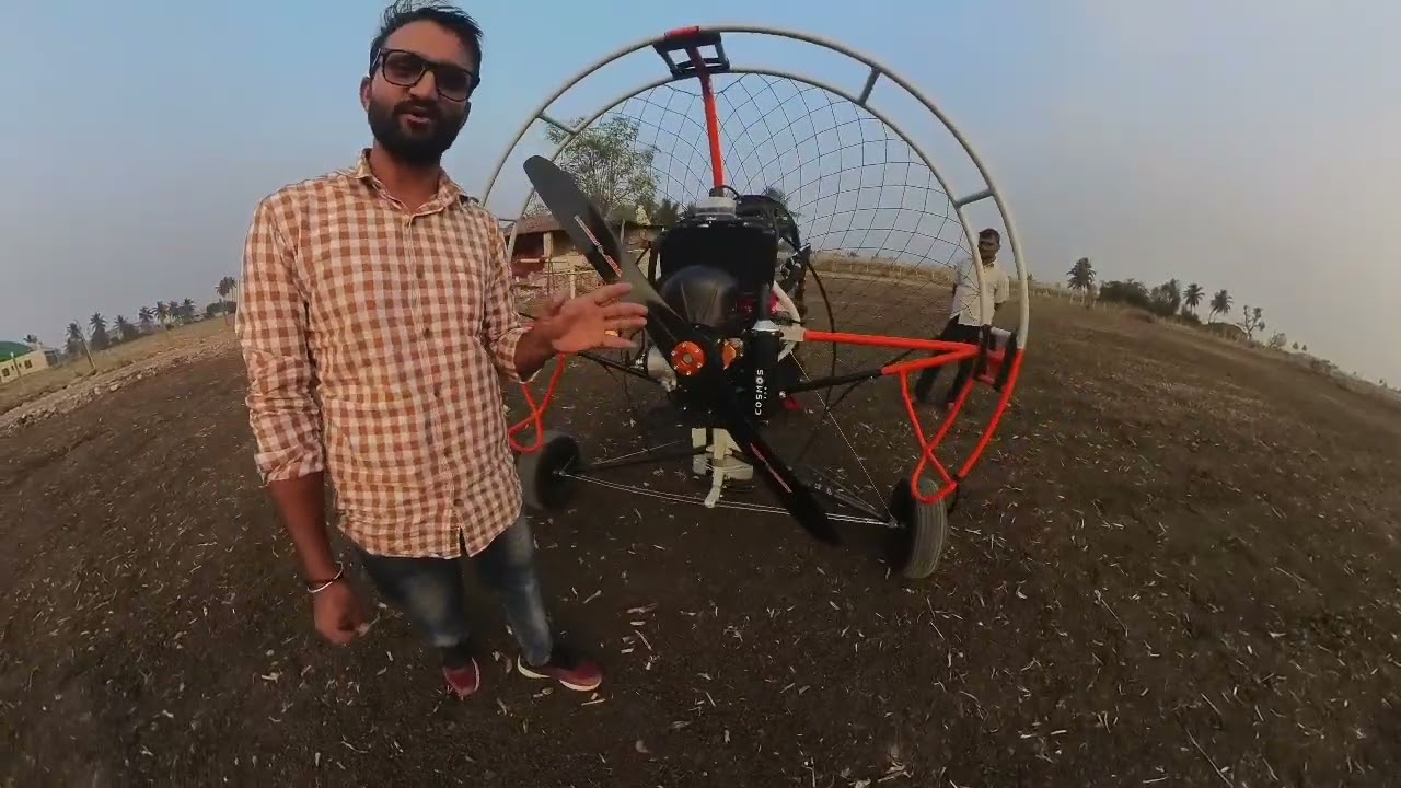 Flying with New vitorazi cosmos 300 and fly products trike at Sangli ...