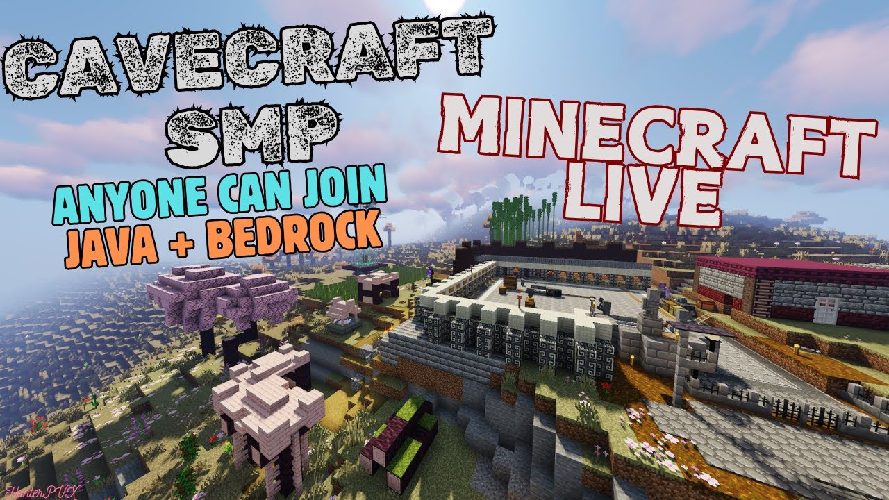 Minecraft Live | Public SMP JAVA + BEDROCK | minecraft livestream india | hunterpvx - YouTube