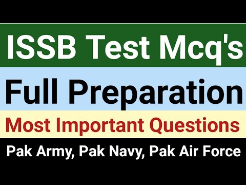ISSB Test Mcq's Preparation Part-1| ISSB Mcq's | Most Repeated Mcq's ...