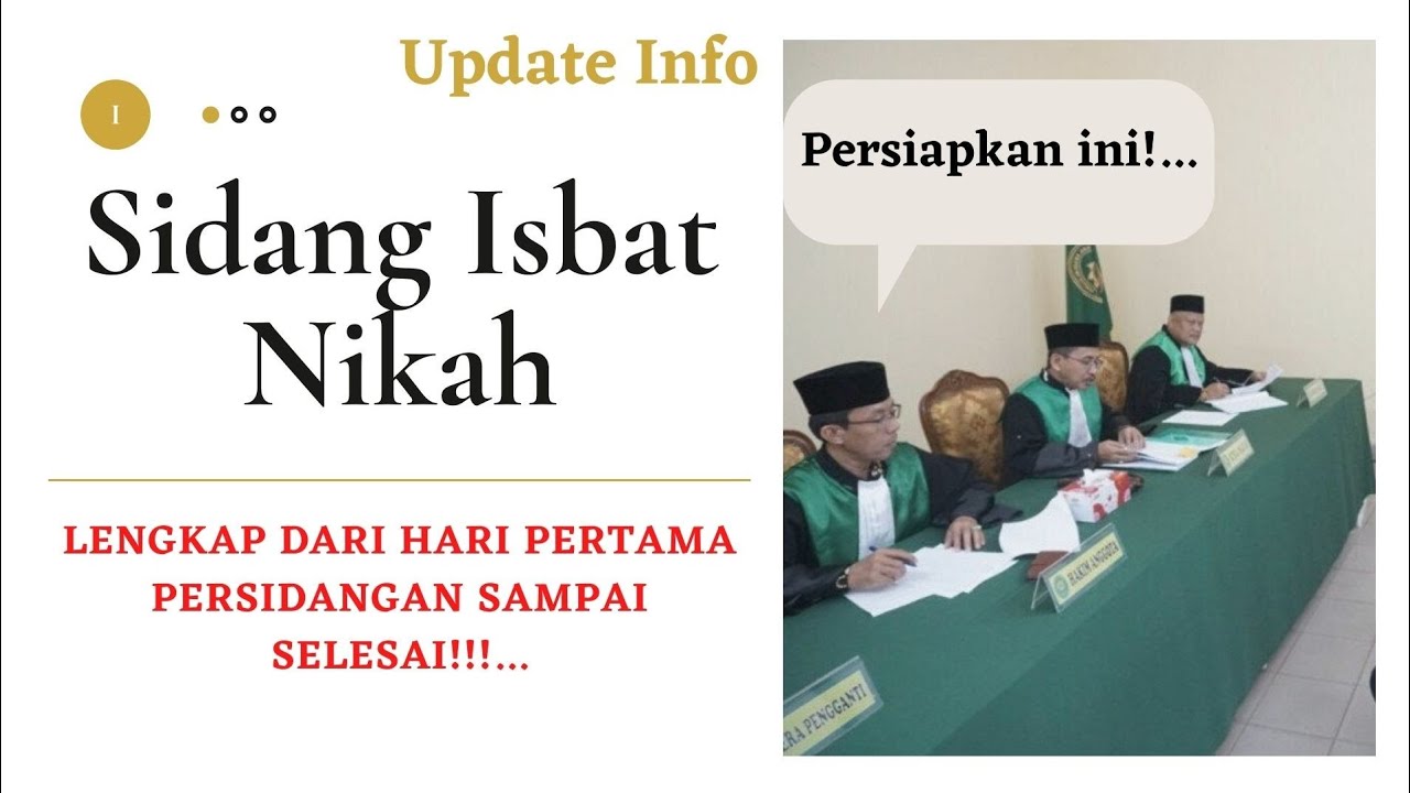 Sidang Isbat Nikah Tahapan Dan Pertanyaan - YouTube