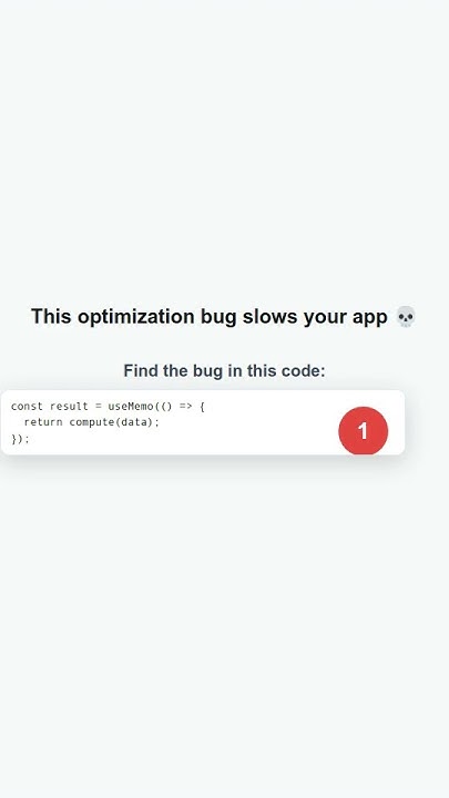 This optimization bug slows your app 💀 #bughunt #codingchallenge #devtips #webdev #javascript # ...