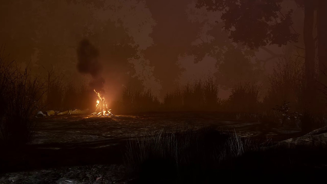 Relaxing at the campfire in DBD - YouTube