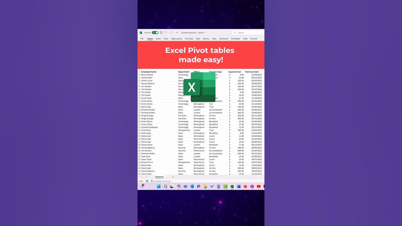 Excel Pivot Tables Made EASY! #shorts - YouTube