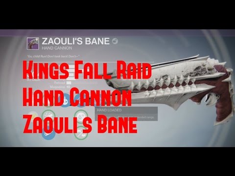 Destiny "Zaouli's Bane King's Fall Raid Hand Cannon" - YouTube