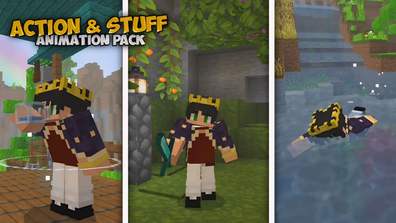 Action & Stuff Animation Pack! Minecraft 1.21 - MCPE - YouTube