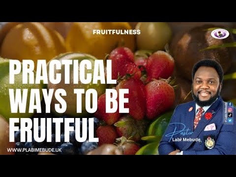 Fruitfulness Series - Pt 3 || Practical Ways to be Fruitful ...