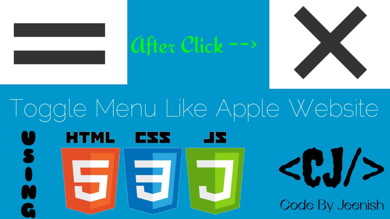 MAKE RESPONSIVE MENU BUTTON LIKE APPLE WEBSITE | USING HTML , CSS AND ...