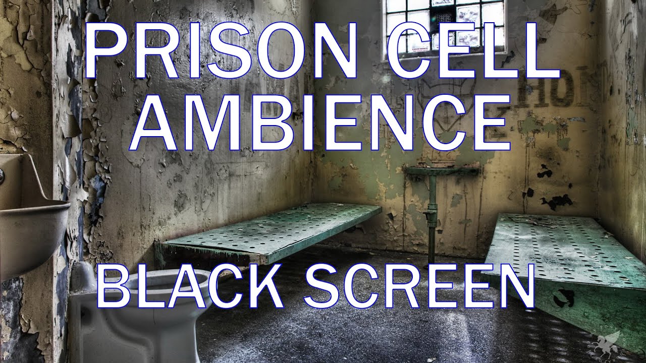 Prison Cell ASMR Black Screen | City Jail Sounds With Mumbling ...