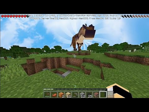 O COMEÇO... ENCONTREI UM T REX!!!Serie Minecraft PE Com Addons ...